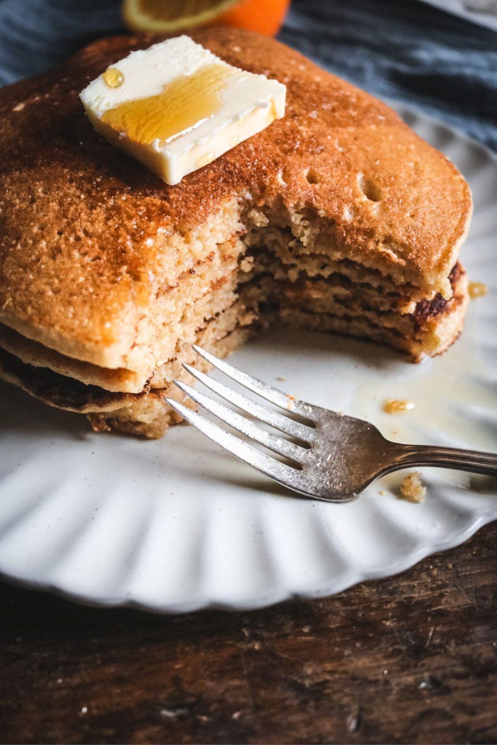 Fluffy Fresh Milled Flour Pancakes with Buttermilk